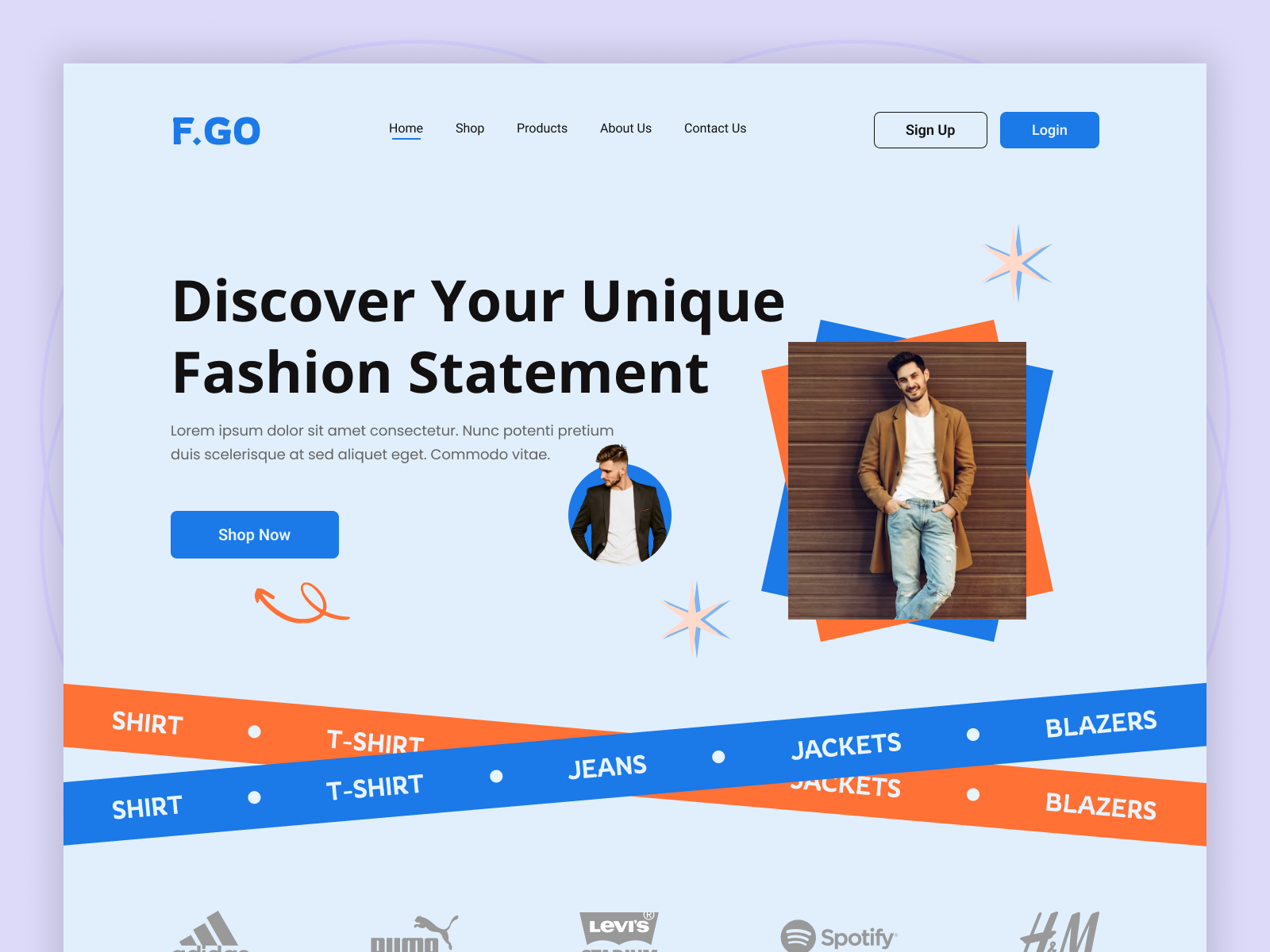 Fashion Store Web Header by Mahmudul Hasan on Dribbble