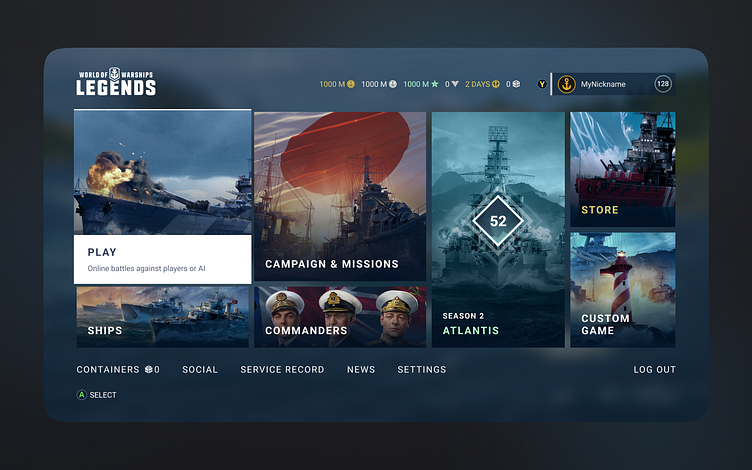 World of Warships Ui concept by Denis Darovskikh on Dribbble