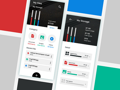 File Manager Mobile App UI Design by WebDesk Solution on Dribbble