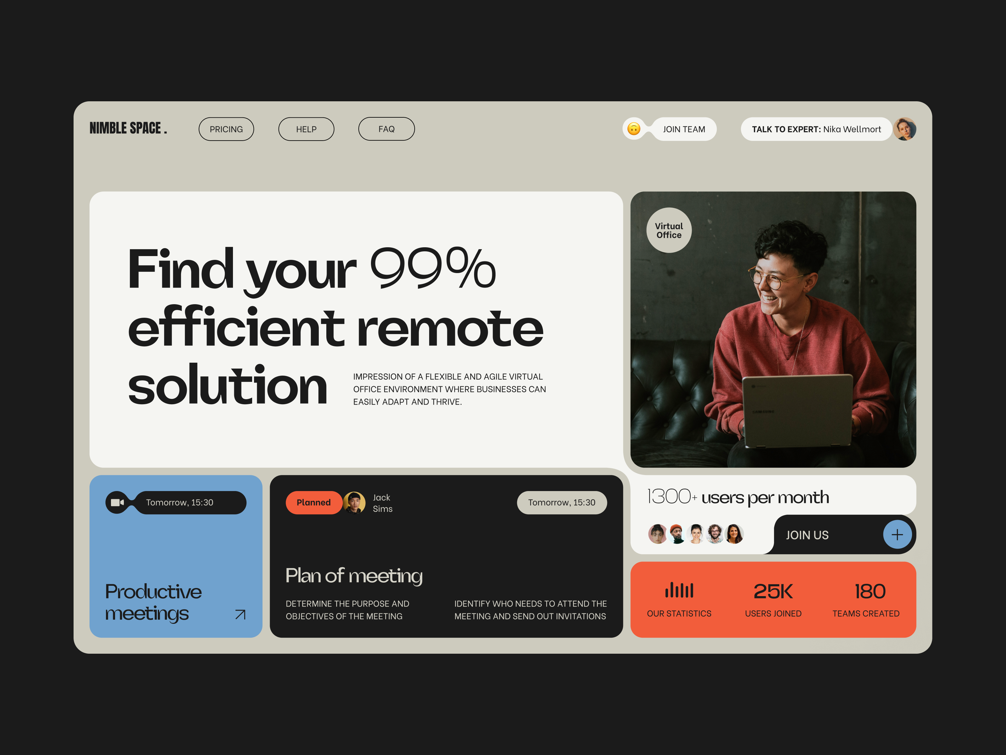 NIMBLE SPACE - Website Concept by Svetlana Leiner on Dribbble