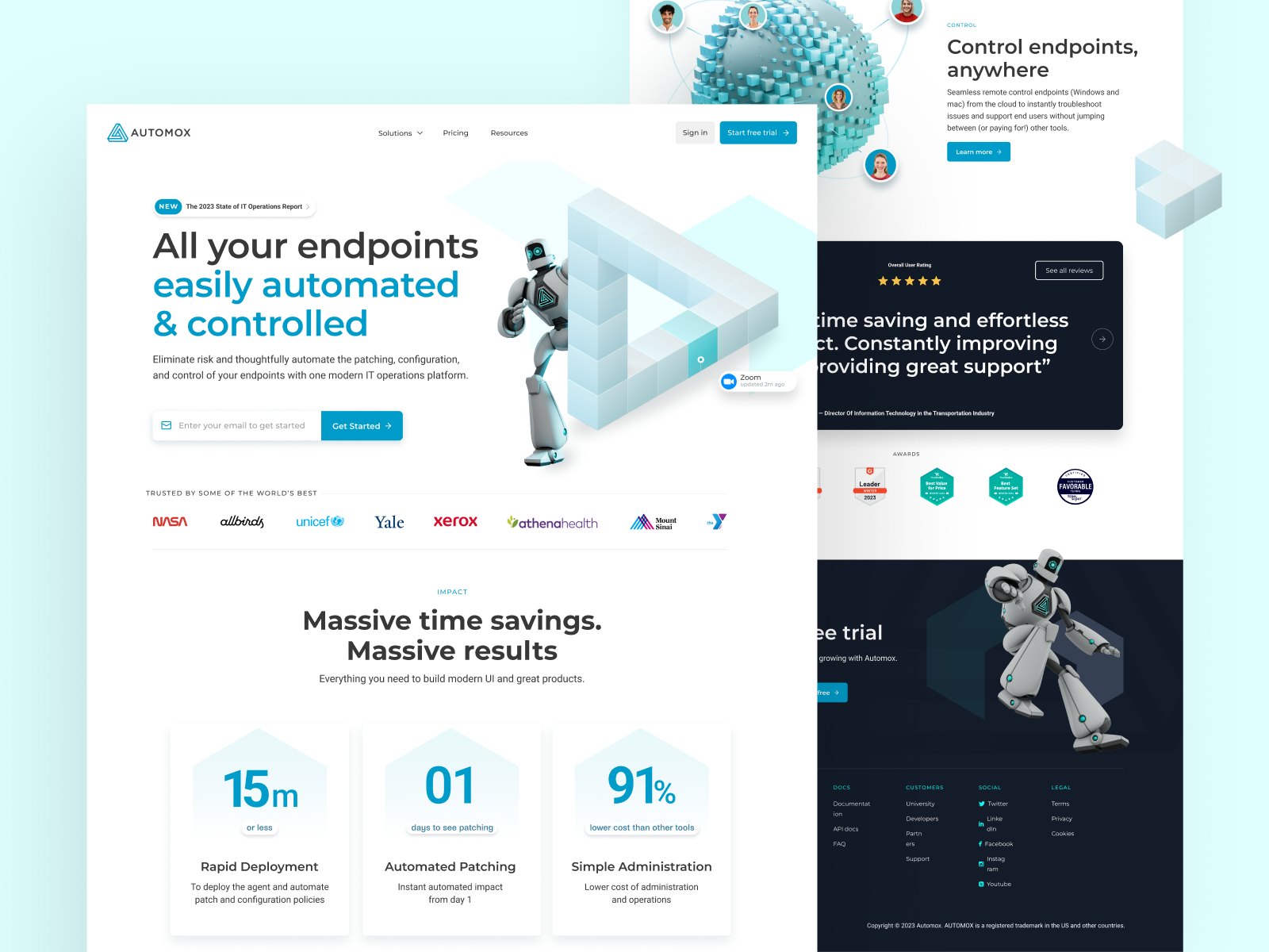 Automox: Landing Page by eatcaviar on Dribbble