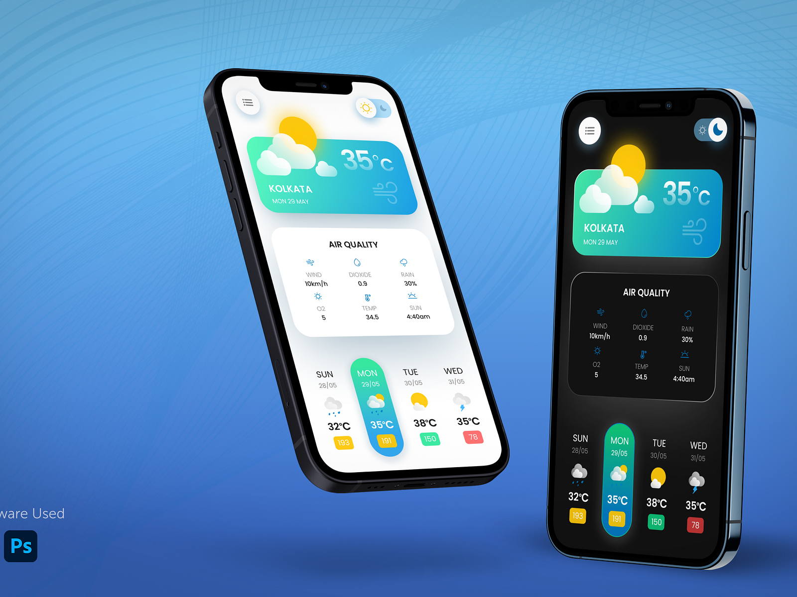 Weather App UI Design by Subhajit Ghosh on Dribbble