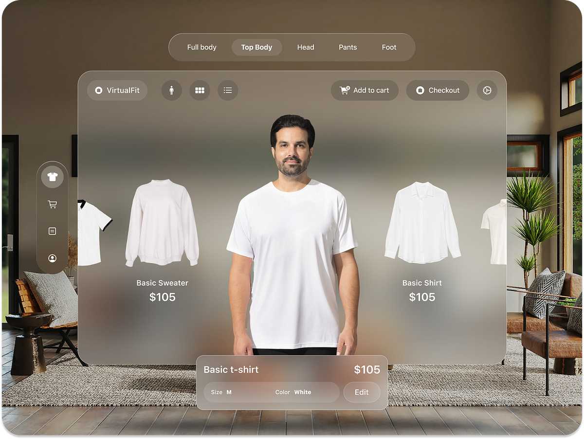 VirtualFit - Virtual Try On Spatial UI Concept by Syahrul Falah for ...