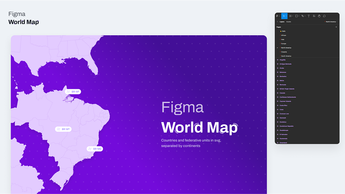Figma World Map (Figma Community) by Artur Ciaramello on Dribbble