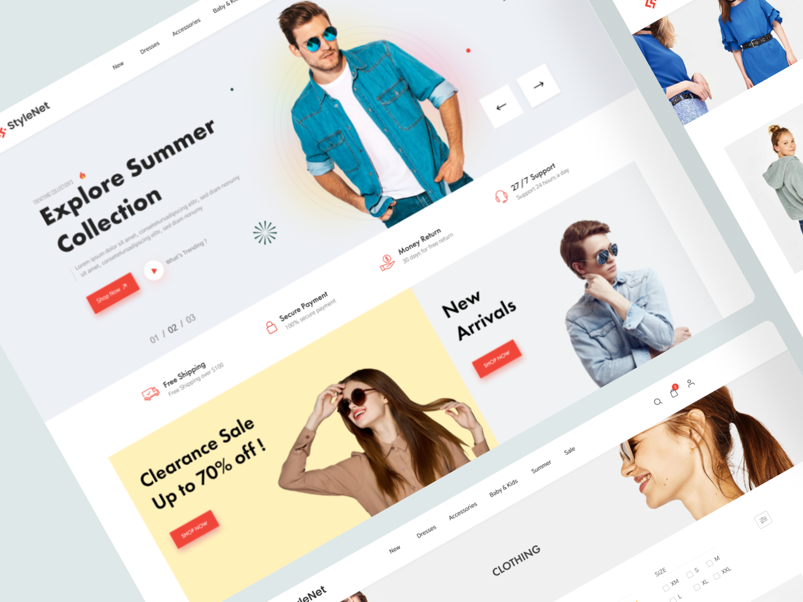Stylenet - eCommerce Website by Mizanur Rahman on Dribbble