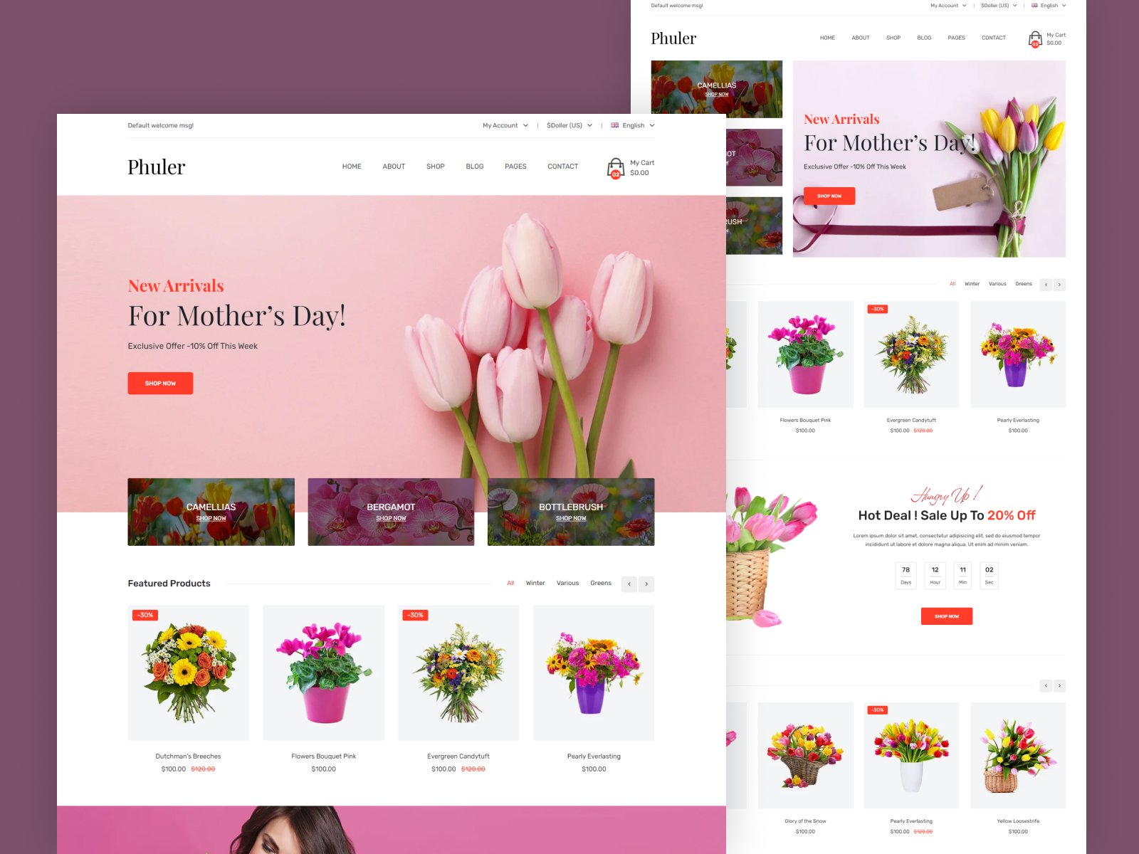 Flower HTML Template - Phuler by DevItems on Dribbble