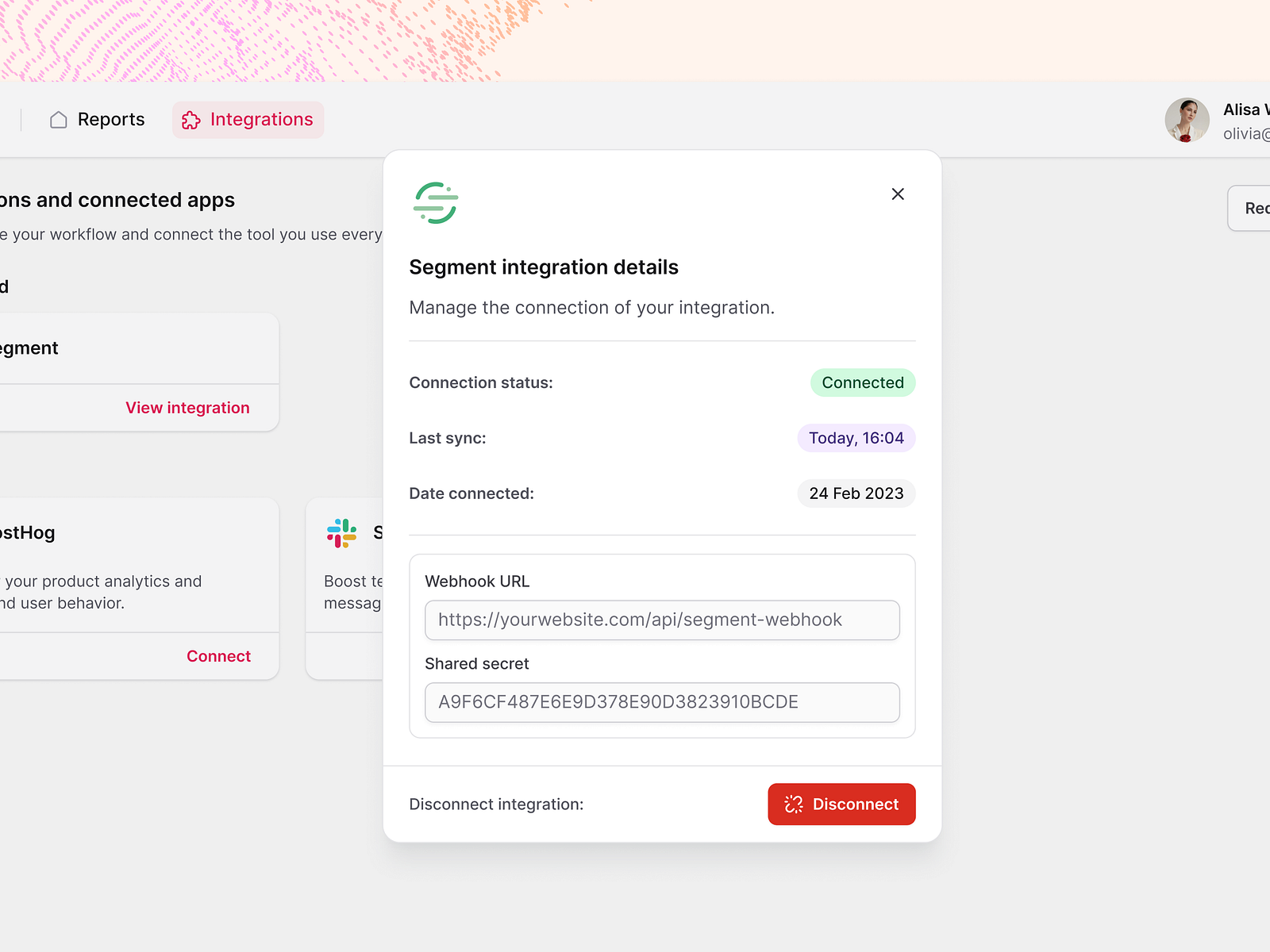 Integration status by Eugen Eşanu on Dribbble