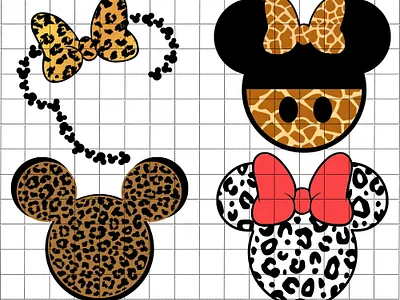 Leopard Minnie Mouse Svg designs, themes, templates and downloadable ...