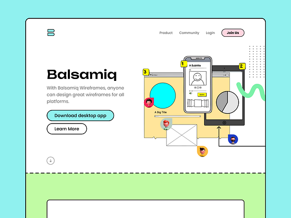 Webpage redesign - Balsamiq(SAAS Product) by Shreyash Kadam on Dribbble
