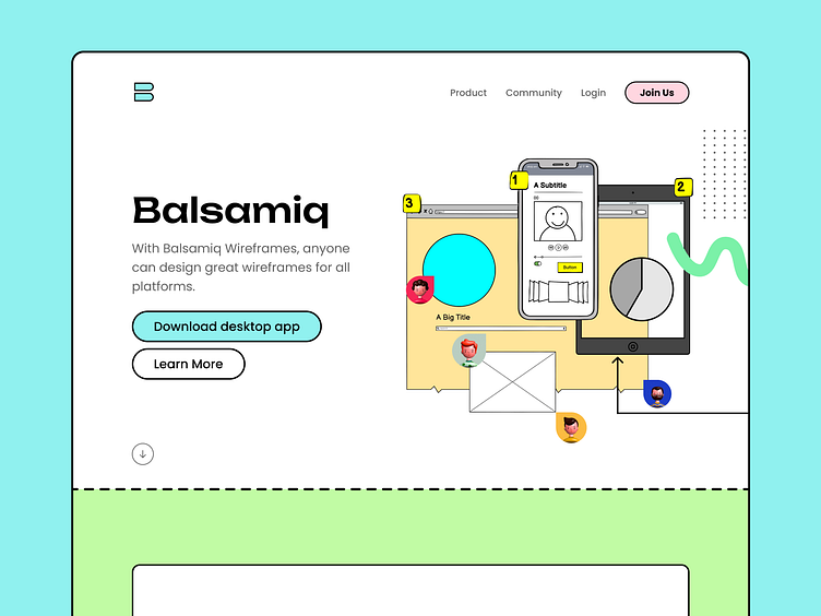 Webpage redesign - Balsamiq(SAAS Product) by Shreyash Kadam on Dribbble