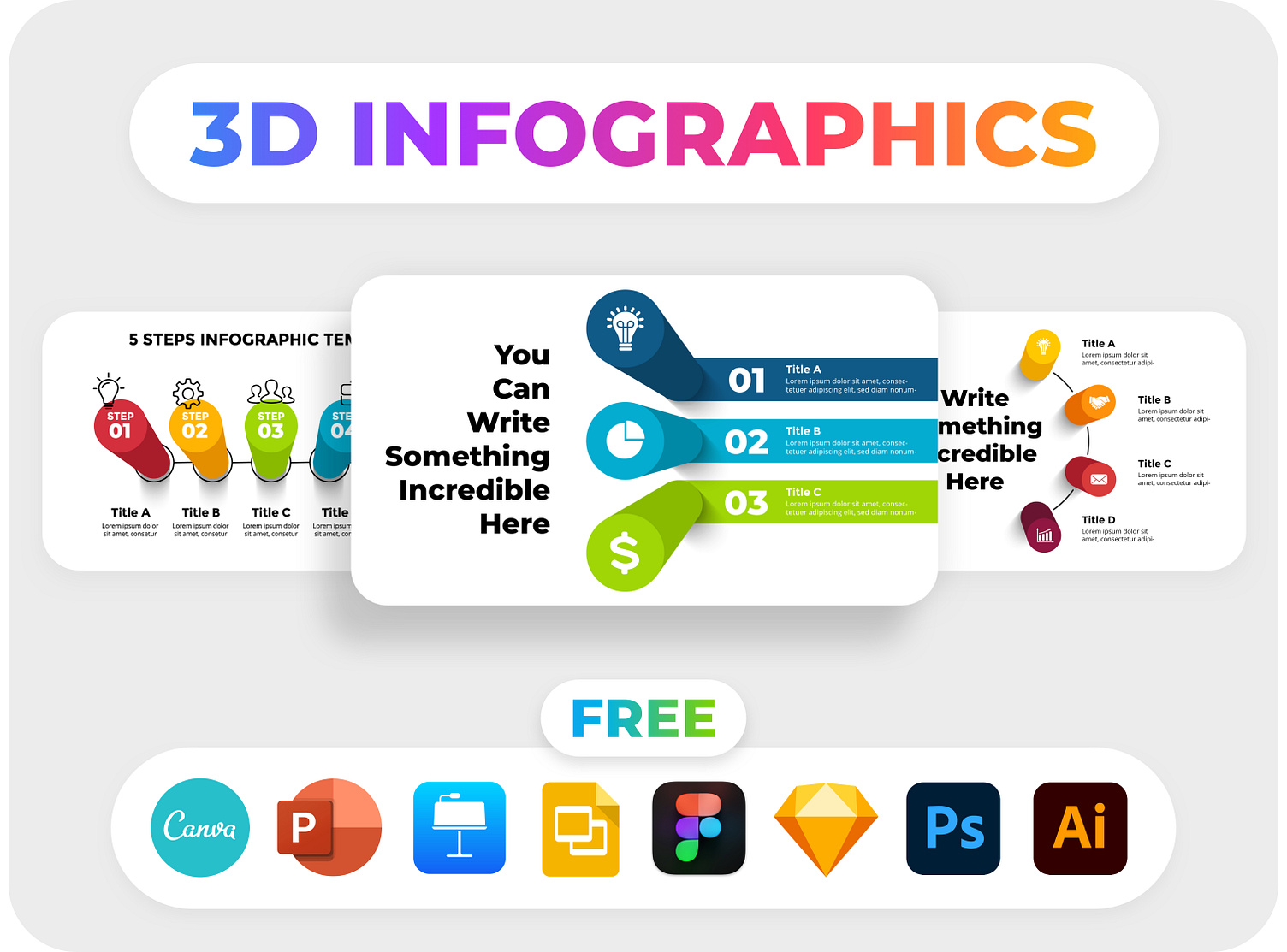 Free 3D Infographics. Charts & Diagrams. Presentation Templates. by ...