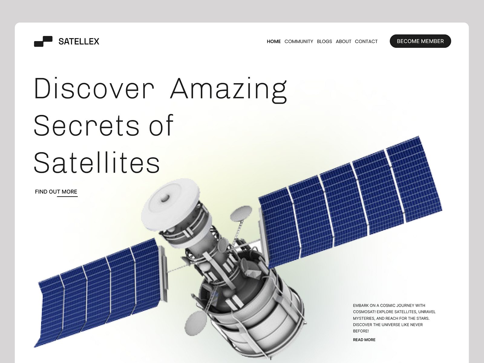 Satellex Web Design | Web Design For Satellite by Syed Azhar Hussain ...