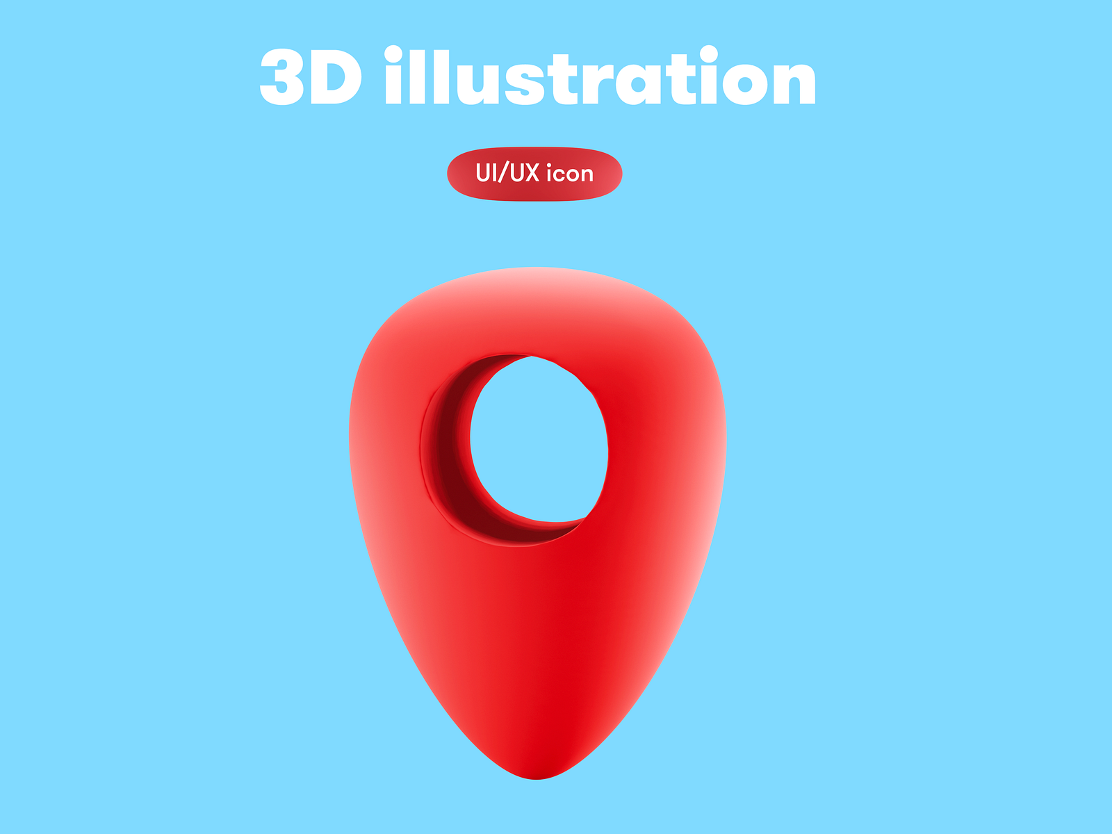 UI/UX 3D icon - location by EugeneT on Dribbble
