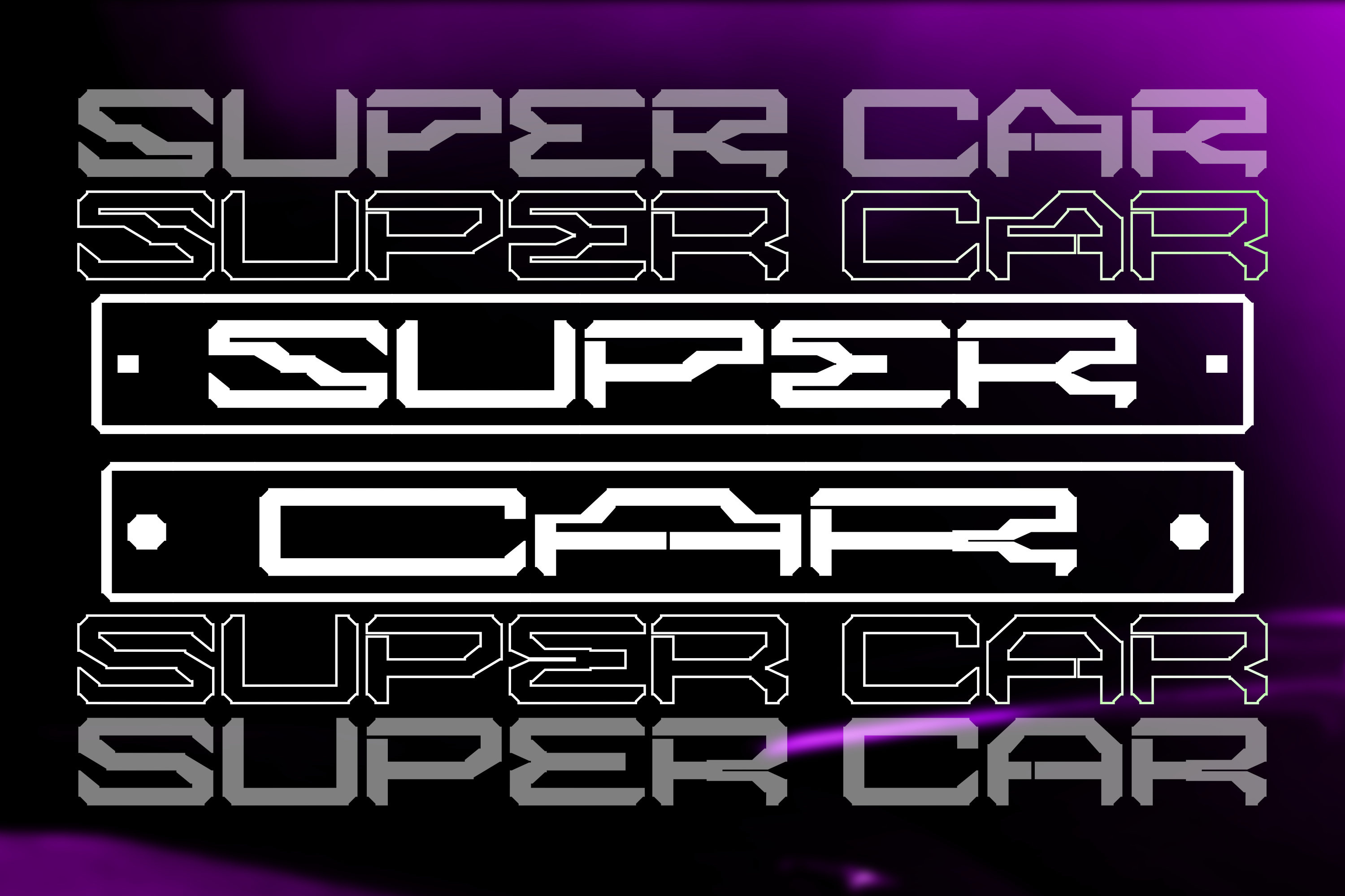 Super Car Futuristic Display Font by tri kuncoro on Dribbble