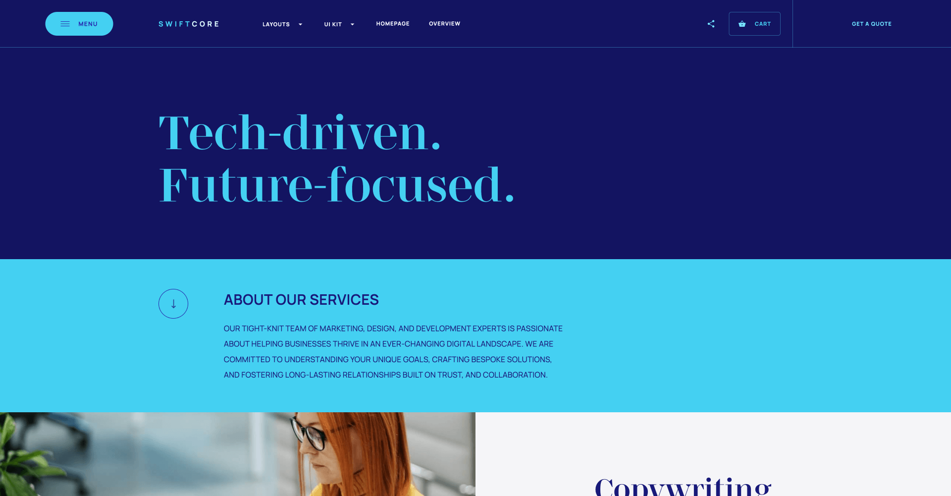Agency & portfolio hero website designs: Webflow template by Juraj ...