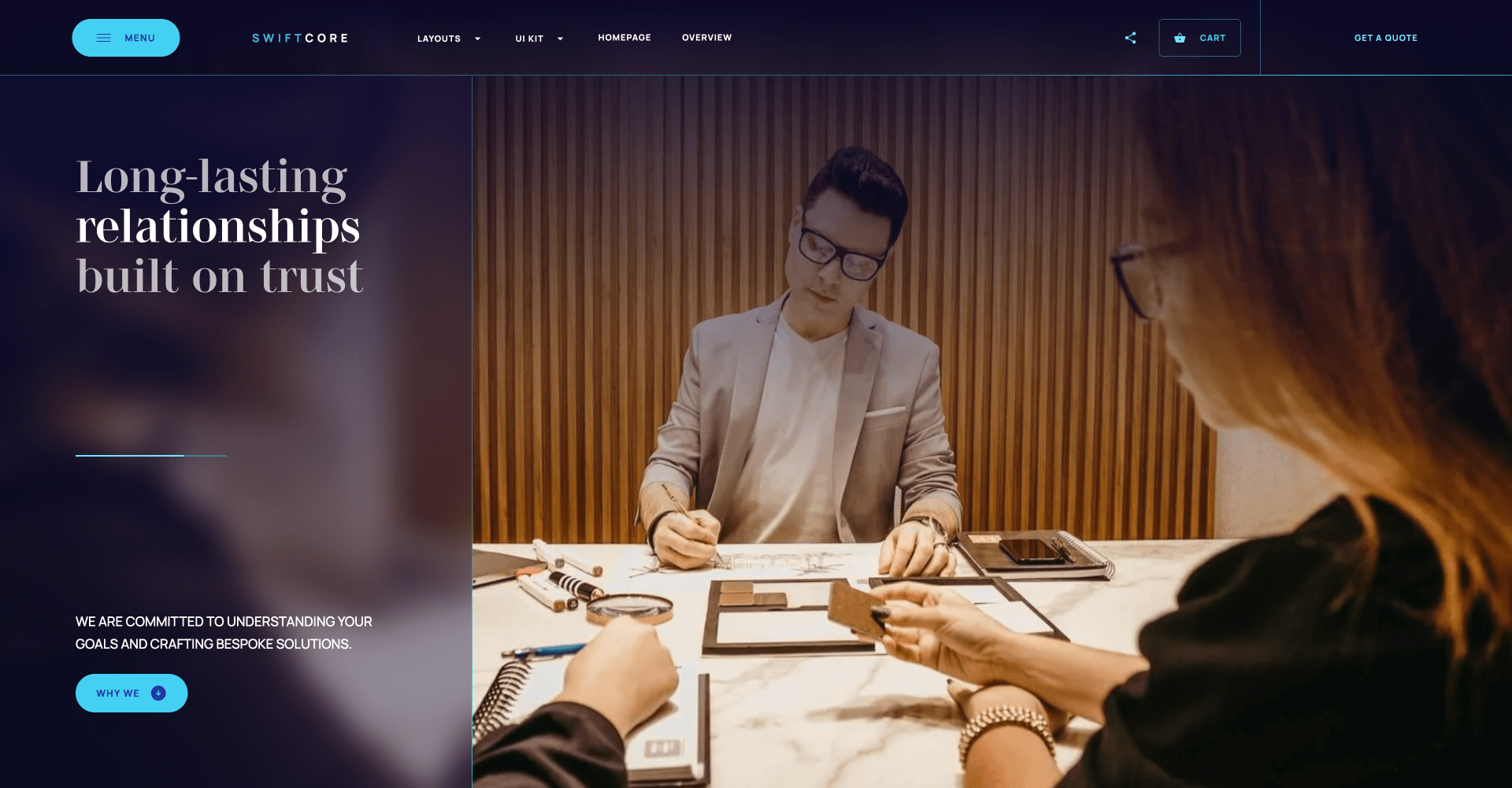 Agency & portfolio hero website designs: Webflow template by Juraj ...