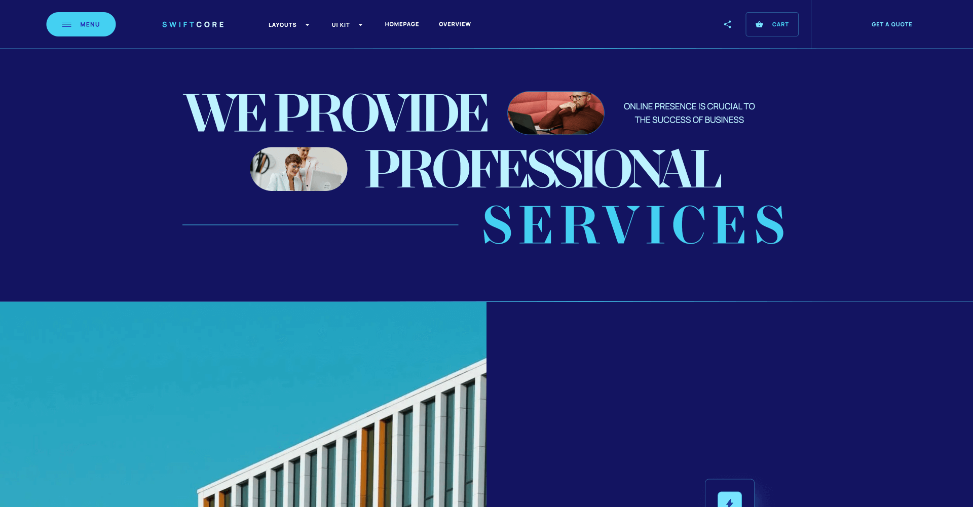Agency & portfolio hero website designs: Webflow template by Juraj ...