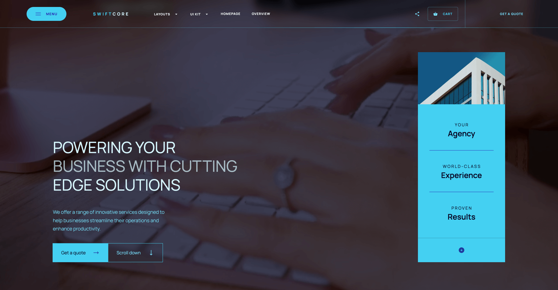 Agency & portfolio hero website designs: Webflow template by Juraj ...