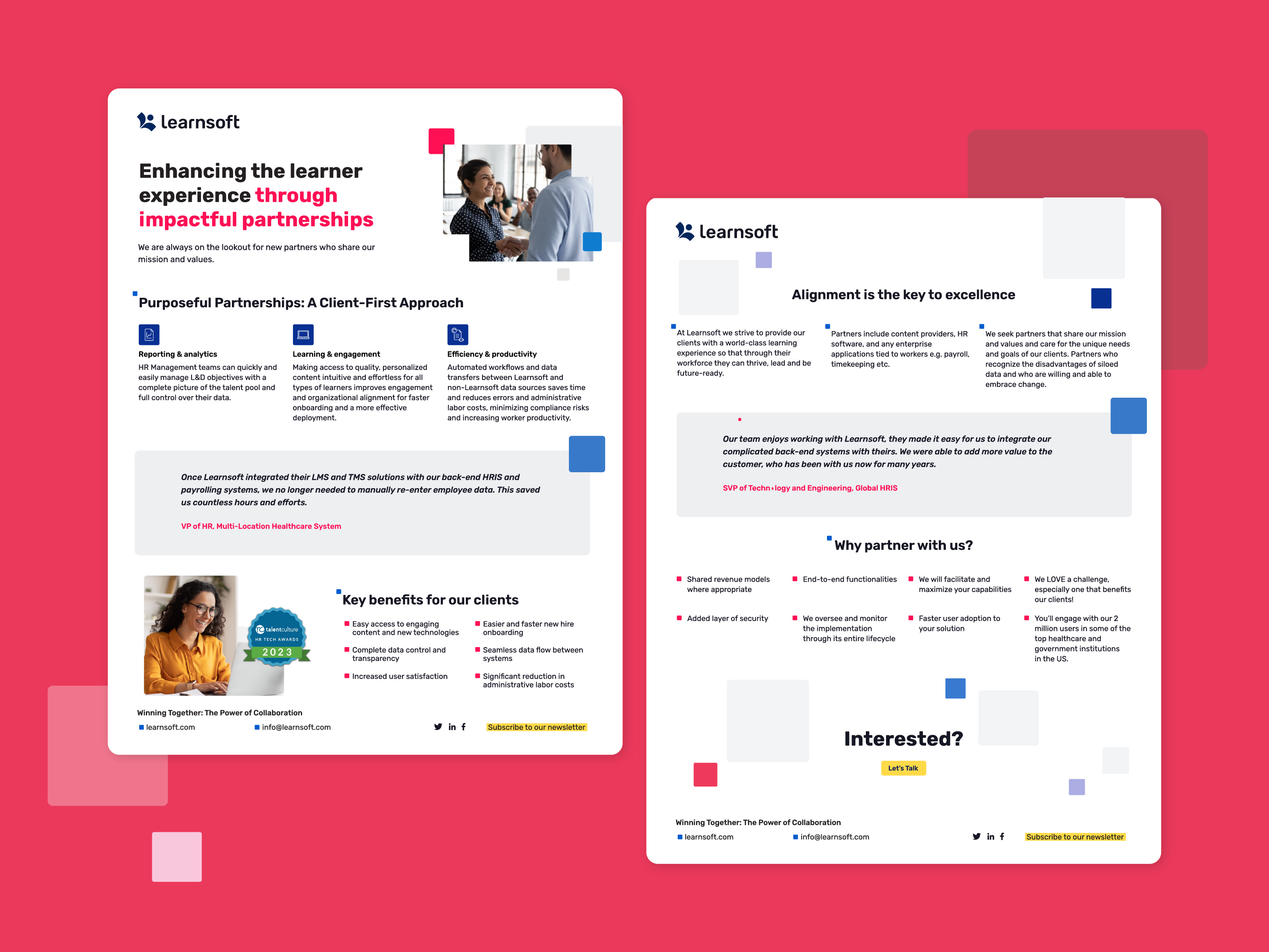 Learnsoft One-Pagers by Kevin Dooley for Ashandelle on Dribbble