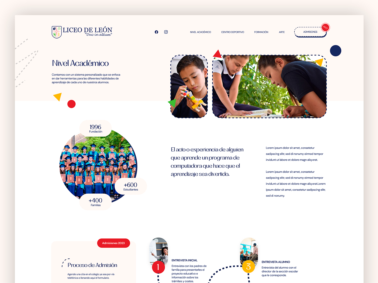 Liceo de León - Education Website by Jorge Peña Lama on Dribbble