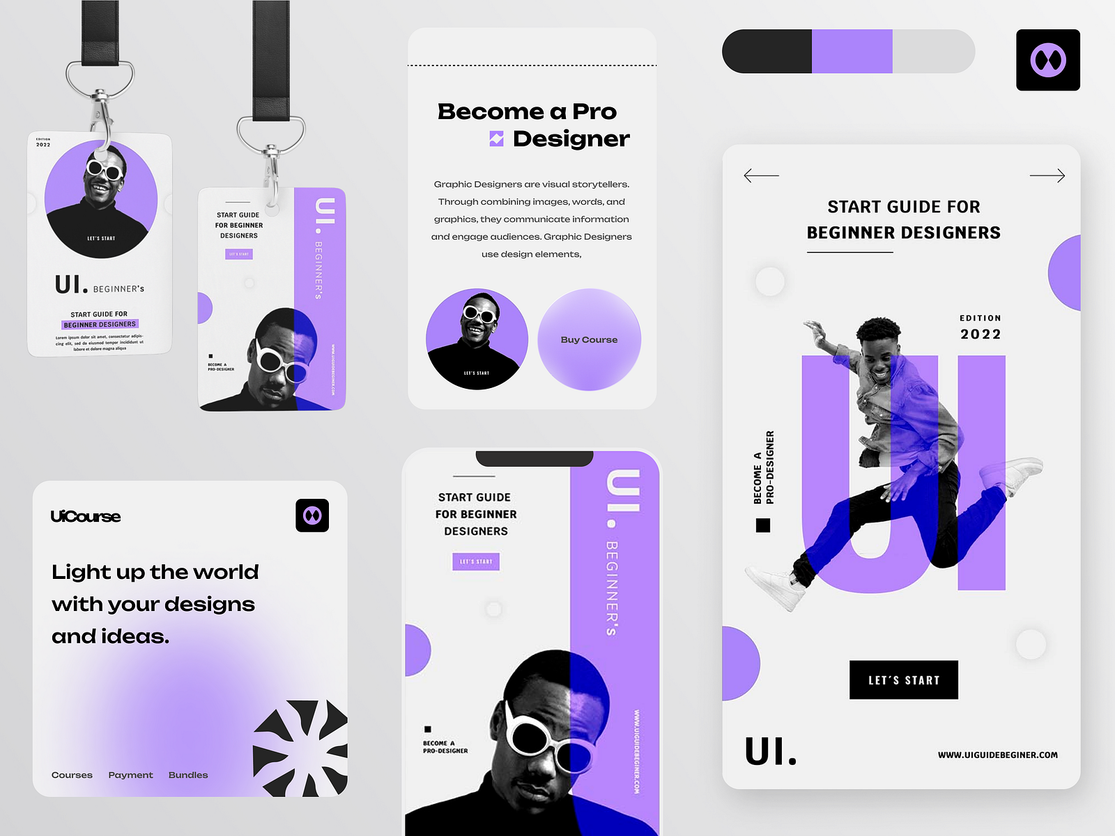 Ui Course Branding, logo, visual identity, by Shaafi Ahmad 🐉 on Dribbble