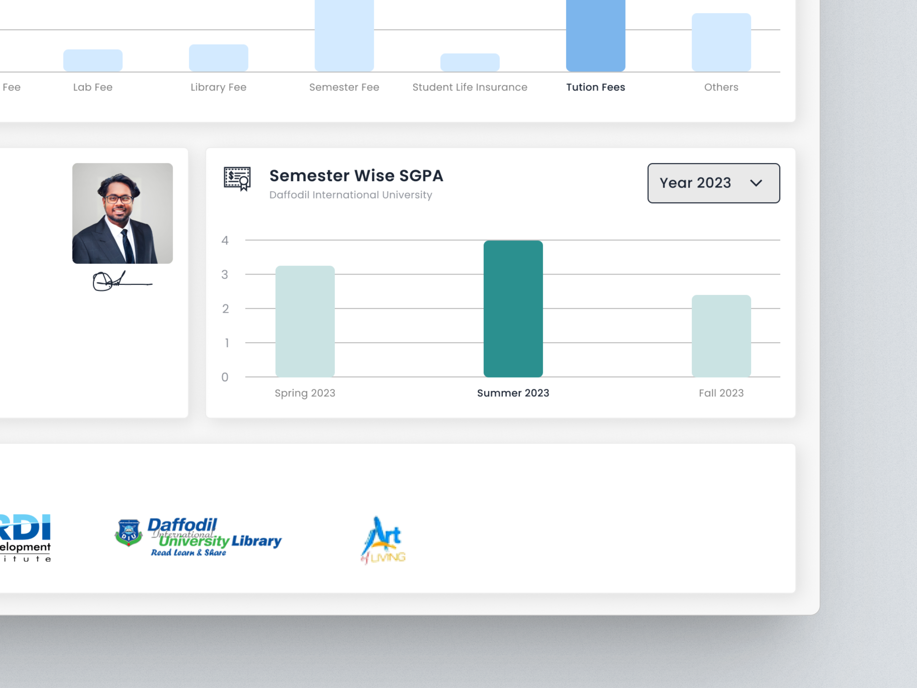 Student Portal Dashboard UI Design (DIU) by Md Nasimul Huda on Dribbble