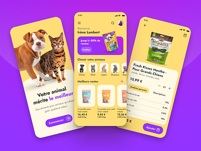 Pet food app by Rado Rafidinjatovo on Dribbble