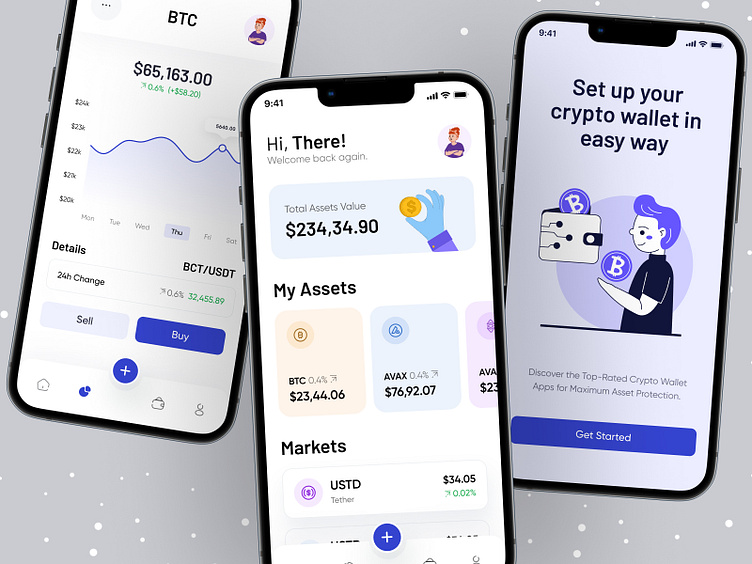 Crypto Wallet App Ui By Ofspace Ux Ui On Dribbble