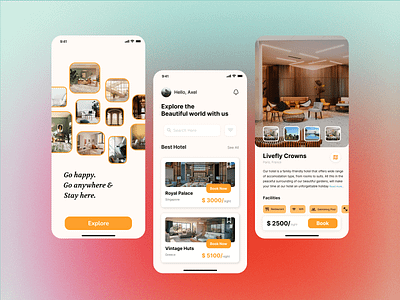 Hotel Booking App UI/UX by 97ProStudio on Dribbble
