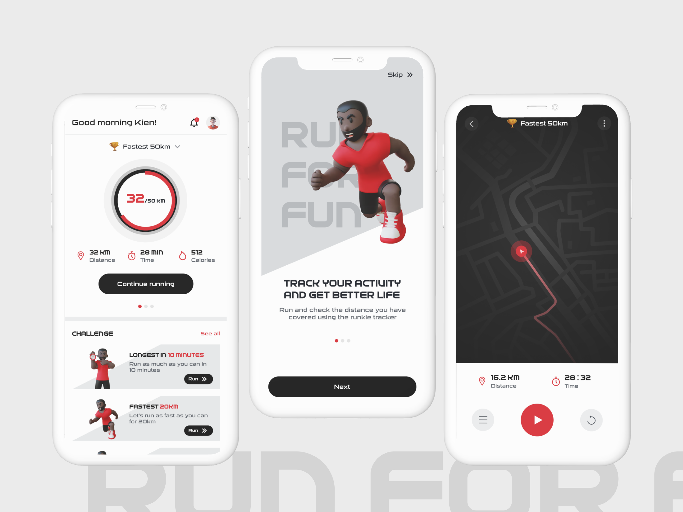 Run app by Phạm Đức Kiên on Dribbble