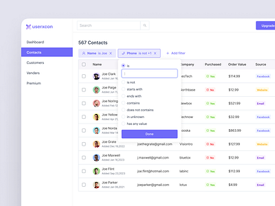 Userxcon | Filter system by Vishan Fernando for Collabify design on ...