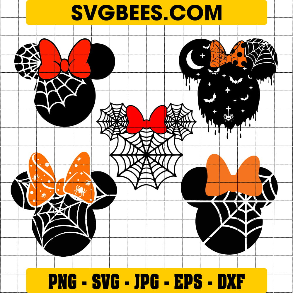 Minnie Mouse Spider Web SVG by SVGbees: SVG Files for Cricut - Get ...