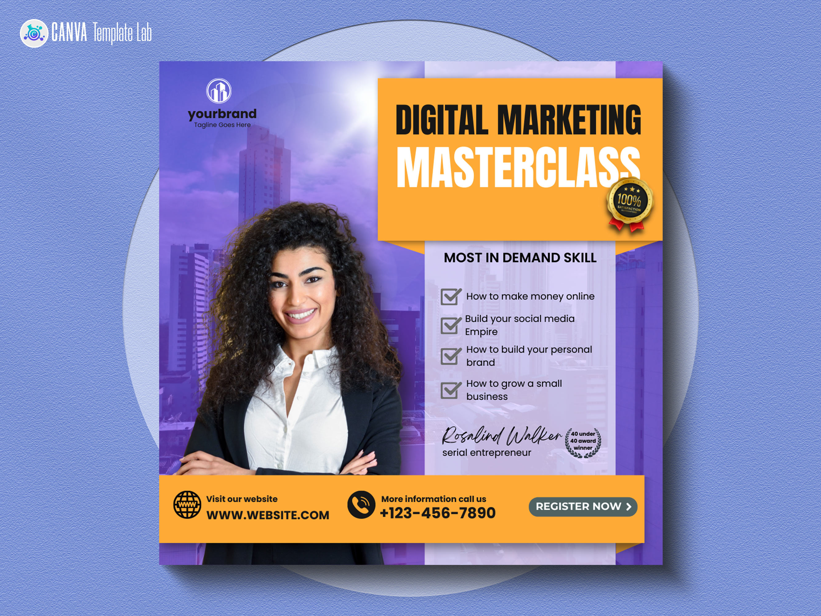 masterclass business flyer canva templates by Canva Template Lab on ...