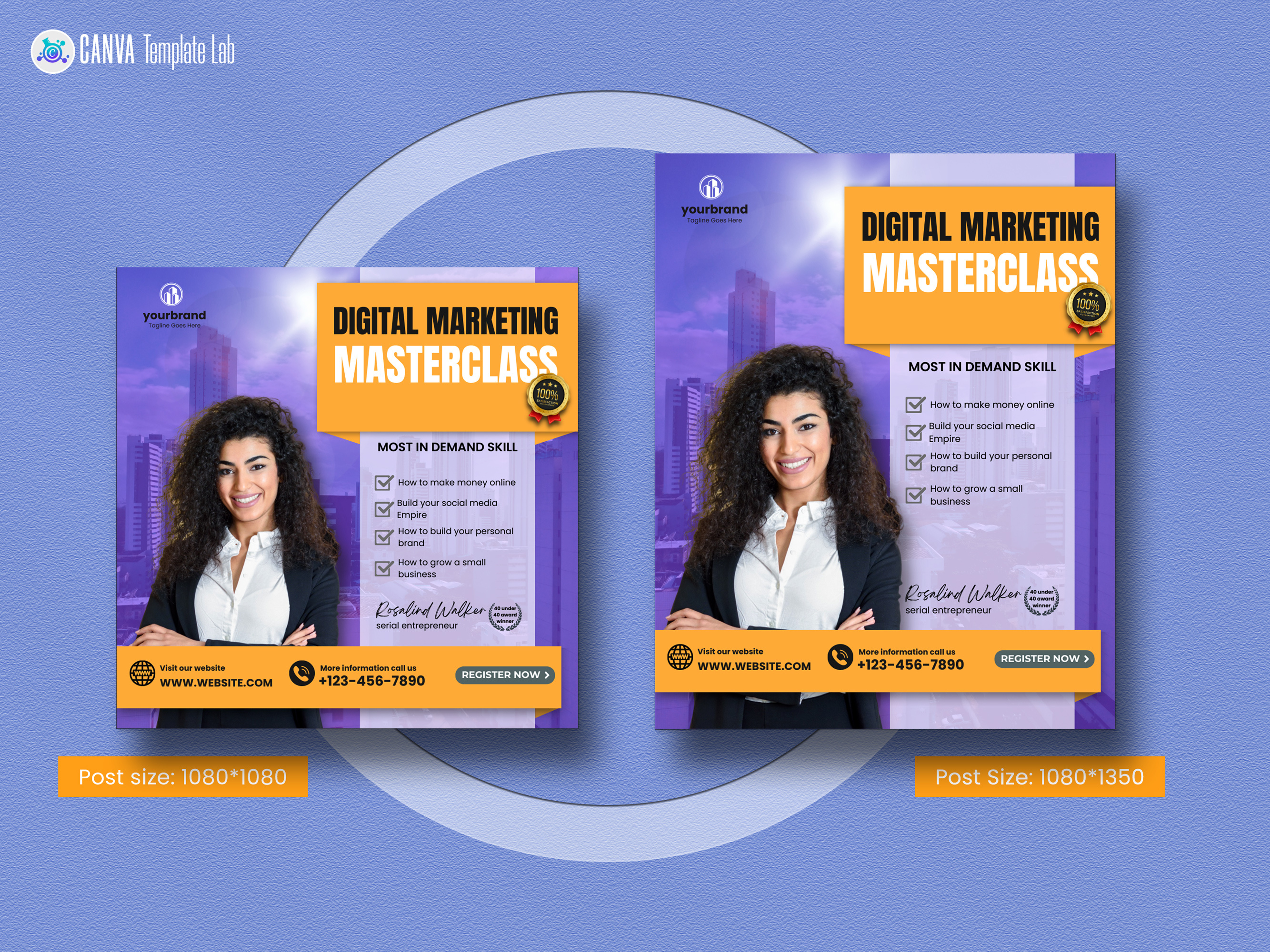 masterclass business flyer canva templates by Turnit Studio on Dribbble