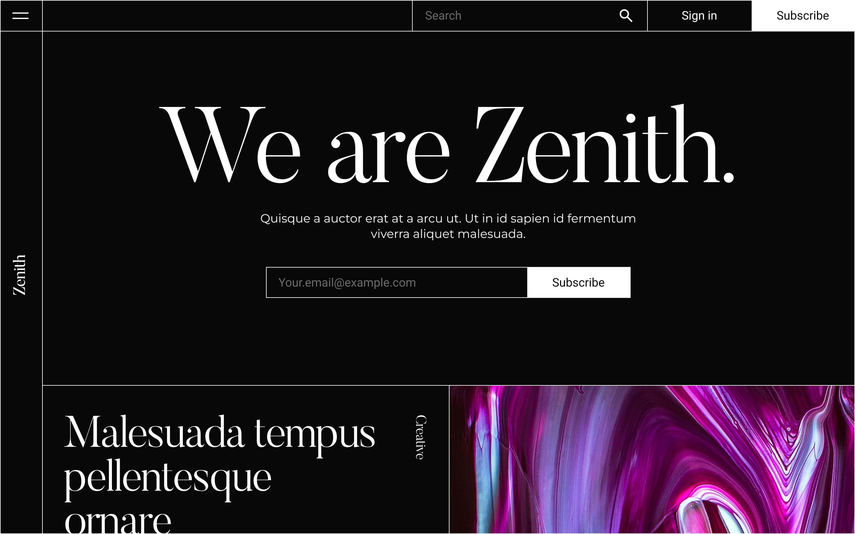 Zenith - Blog Website Template by KUSA Projects on Dribbble