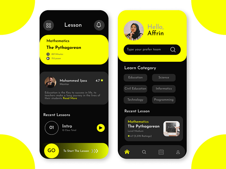 Online Class Mobile UI Design by Imran on Dribbble