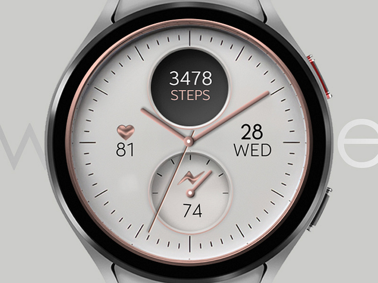 White rose gold watch face by Monkey's Dream on Dribbble