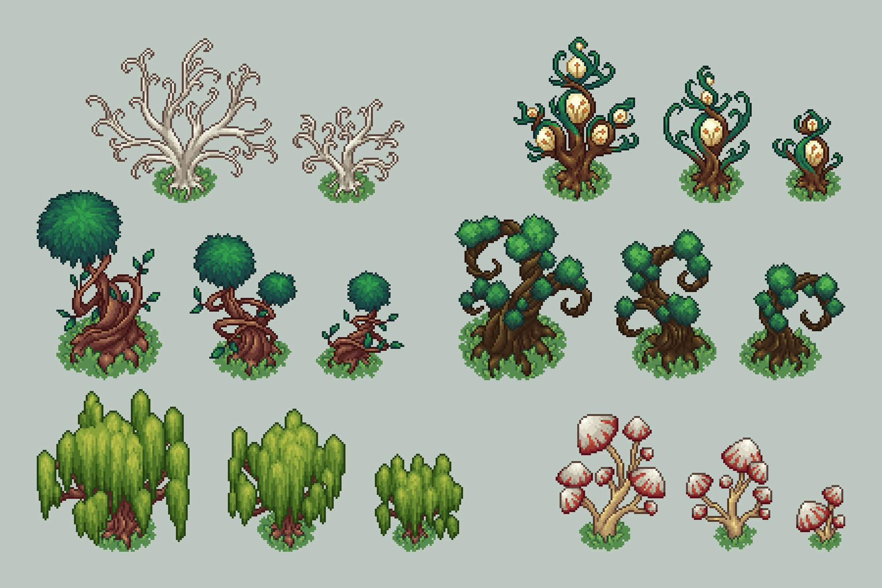 Free Forest Objects Top Down Pixel Art by 2D Game Assets on Dribbble