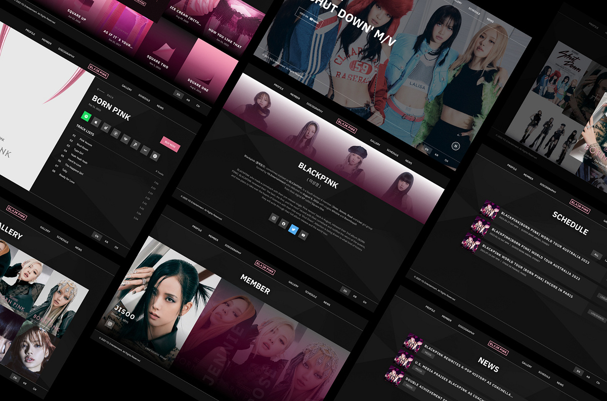 Blackpink KPop Girlgroup Website Design by Febrian Aldo on Dribbble