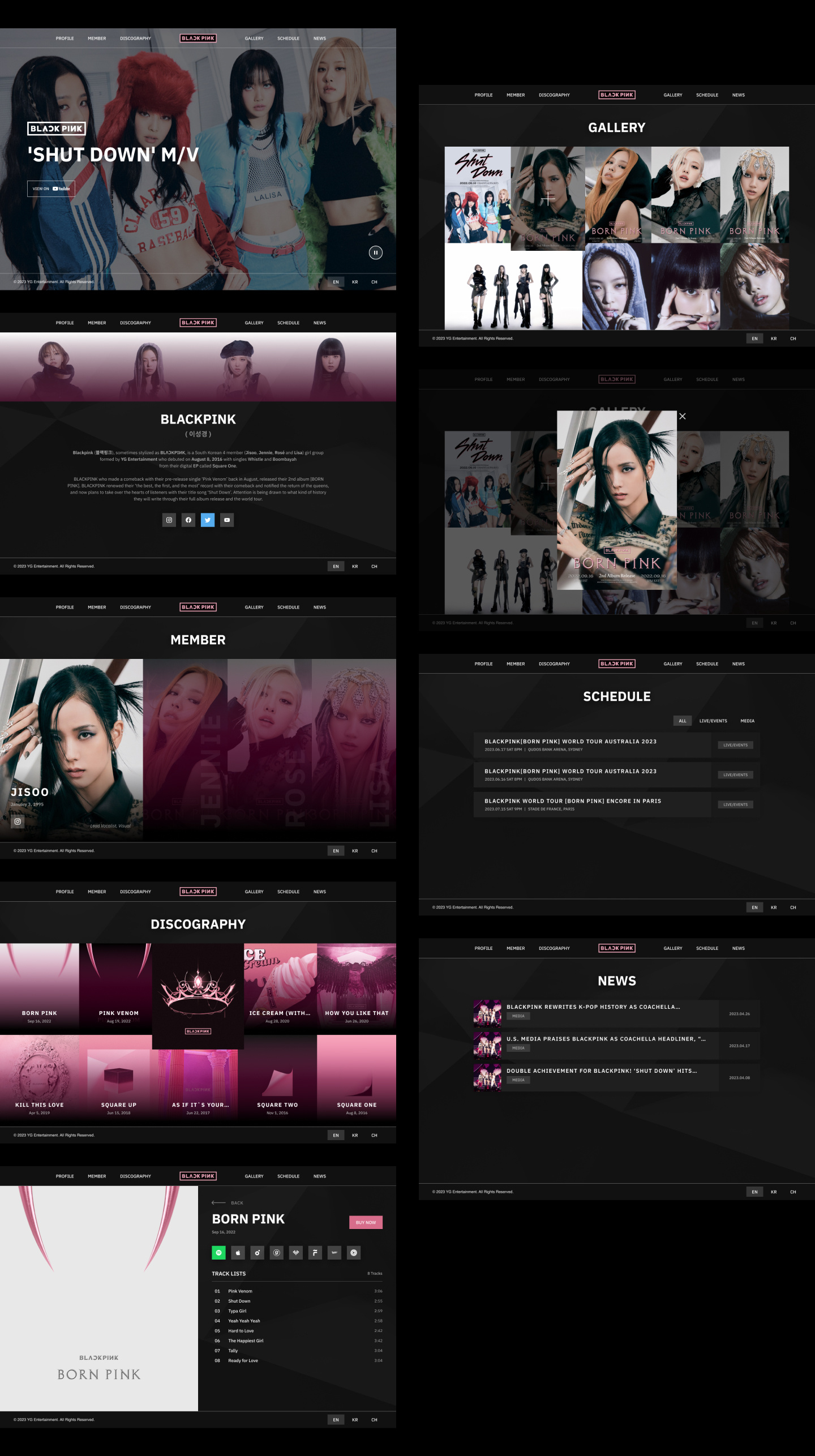 Blackpink KPop Girlgroup Website Design by Febrian Aldo on Dribbble