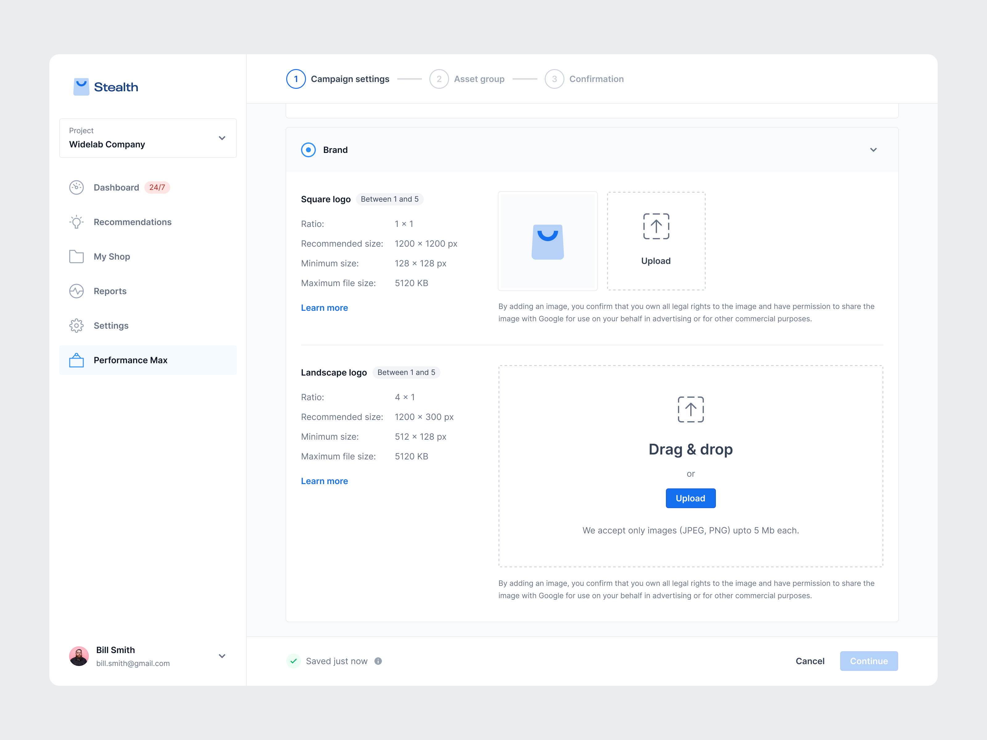 Campaign Creation Flow 3/3 by Mateusz Wozniak for widelab on Dribbble
