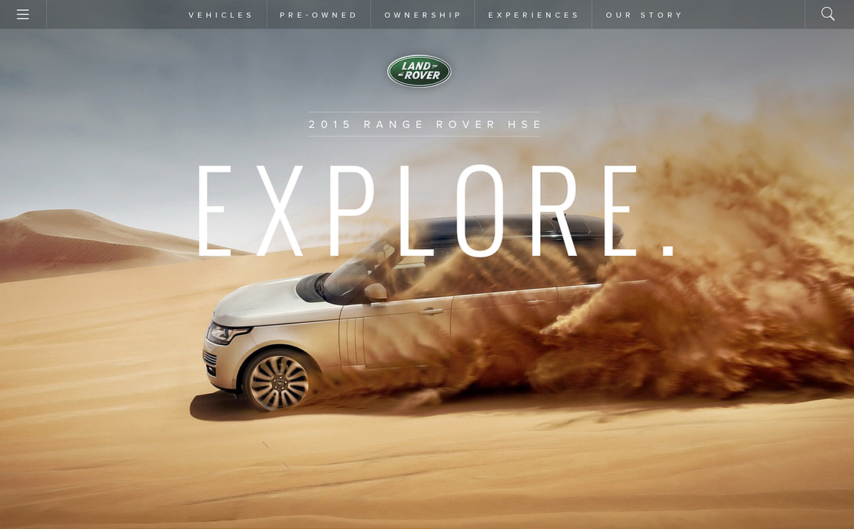 LandRover.com : Website by Thomas Moeller on Dribbble