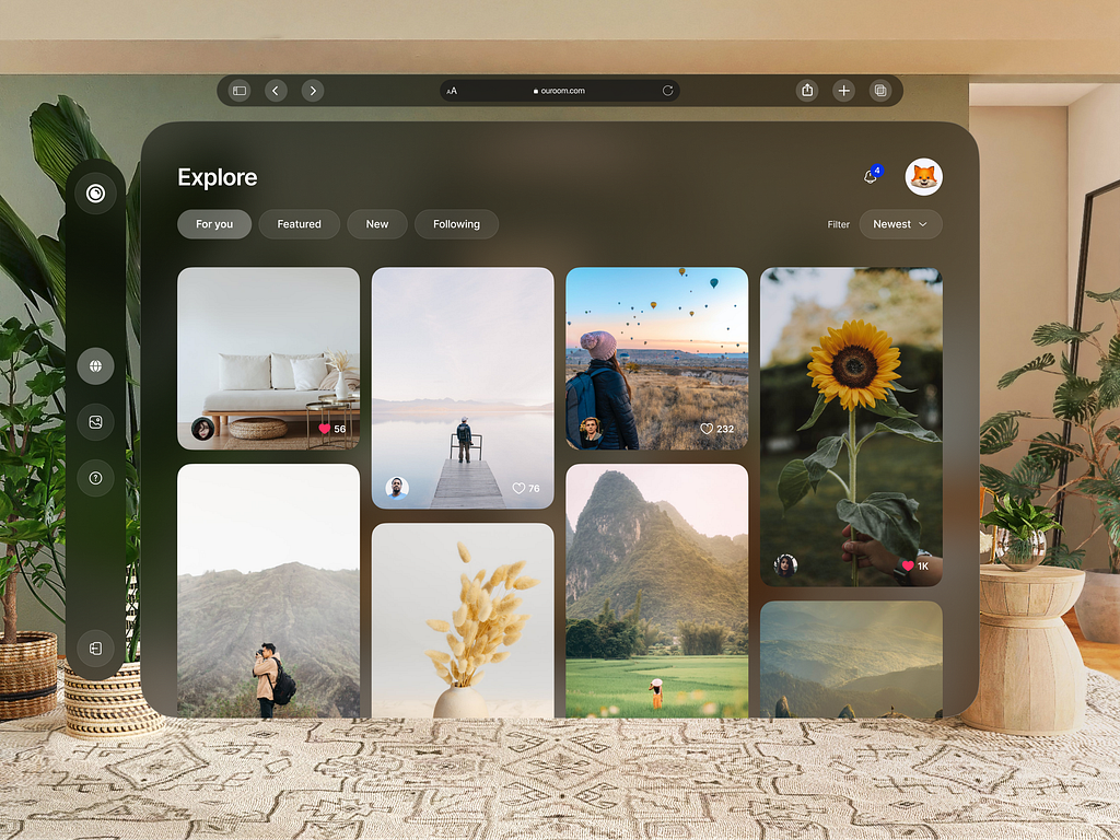 Ouroom - Apple Vision Pro Spatial Photography UI by Muhammad Dani ...