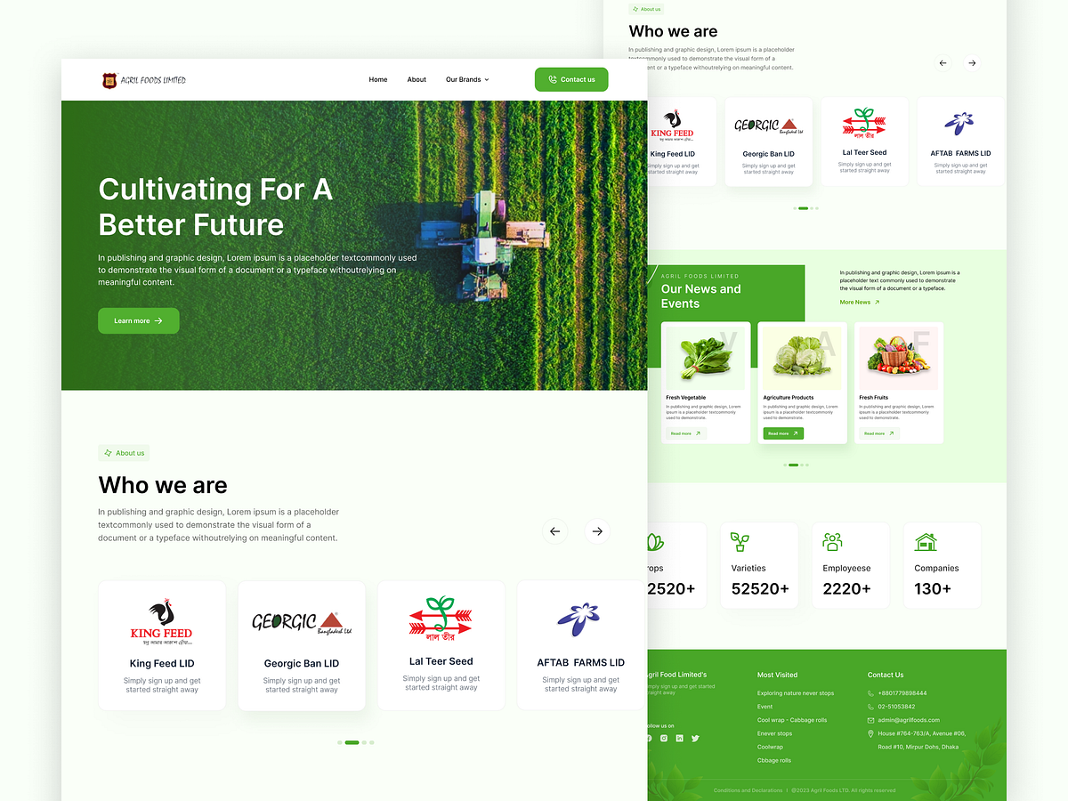 Agriculture Website Design by Md Rimon Ahammed on Dribbble