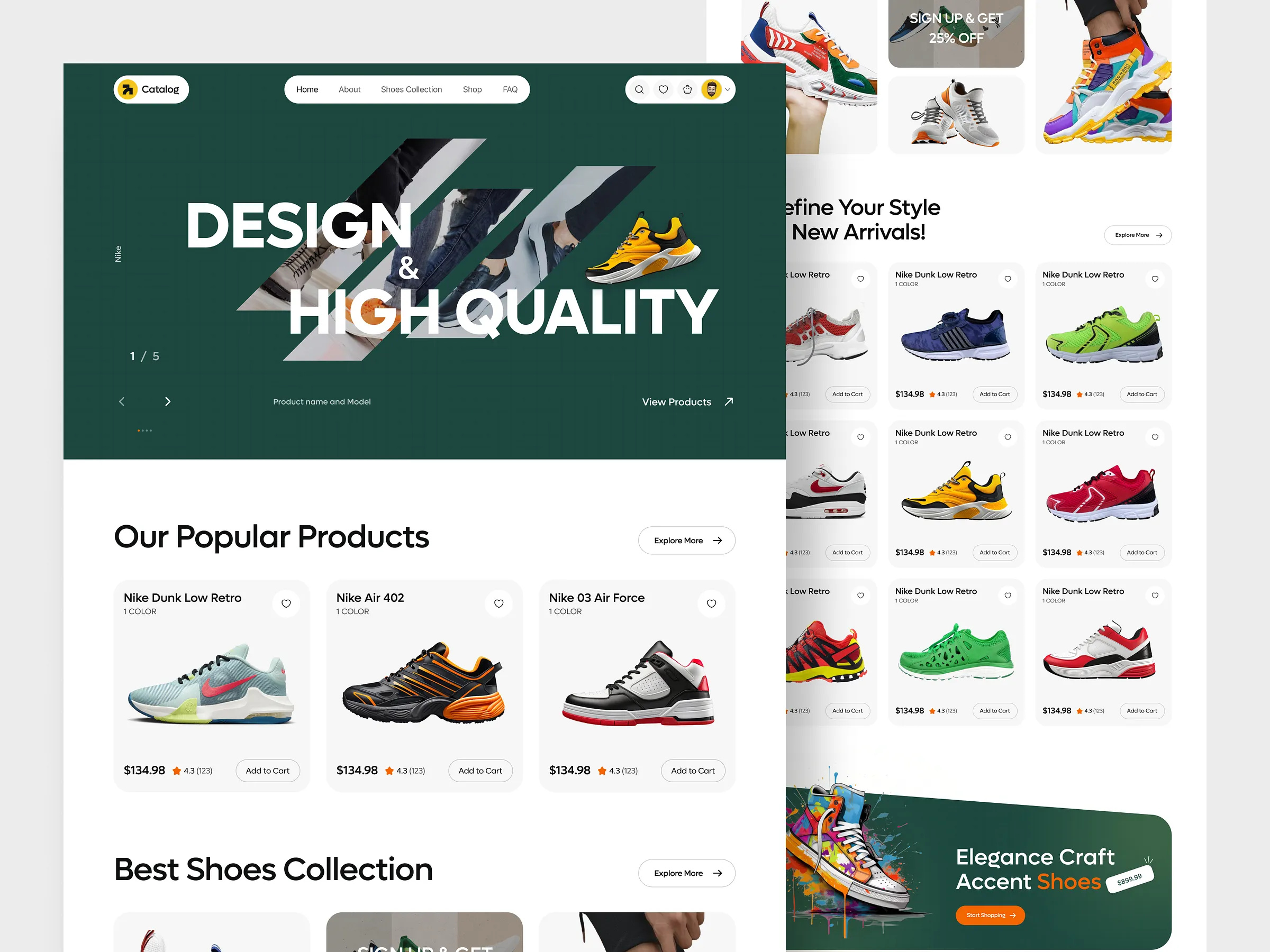Shoes Website Design designs, themes, templates and downloadable ...