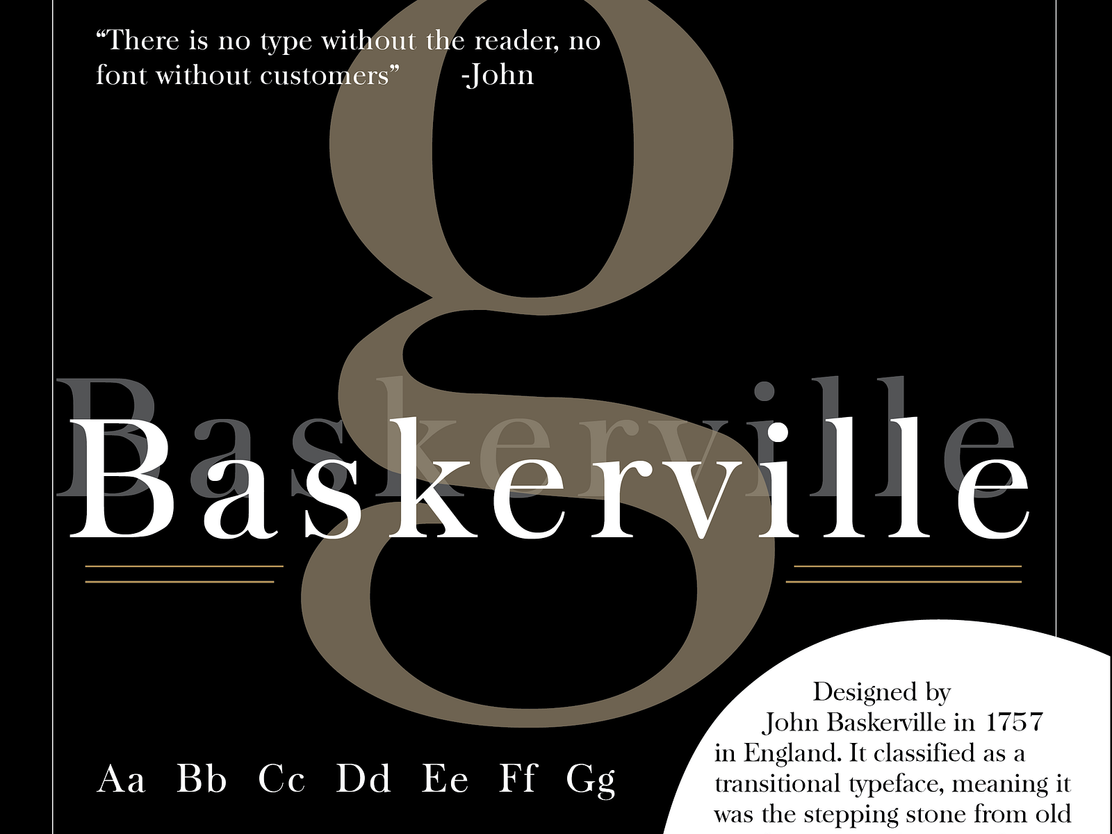 Baskerville - Typography 2 class exercise by Olivia Koskela on Dribbble