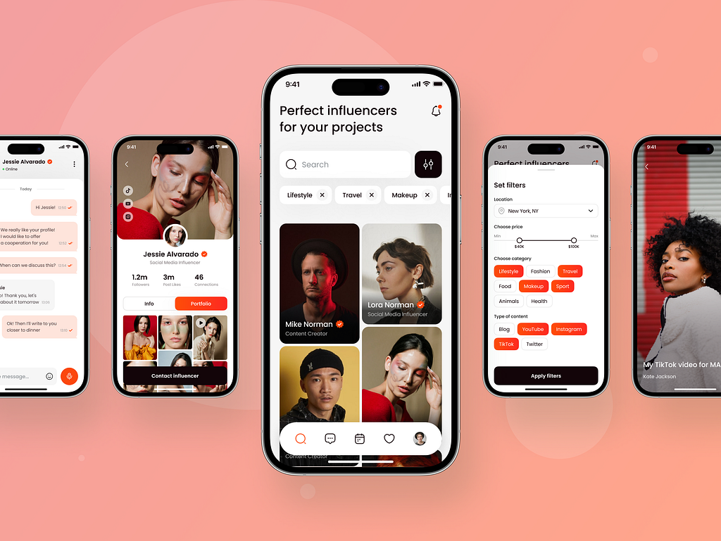Influencer Mobile App by Ronas IT | UI/UX Team on Dribbble