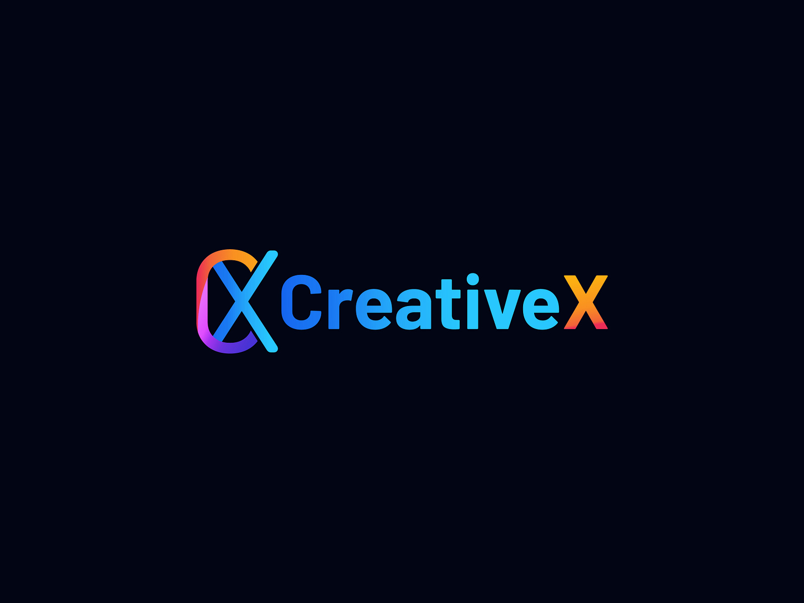 CreativeX logo design (unused) by Bappi Roy on Dribbble