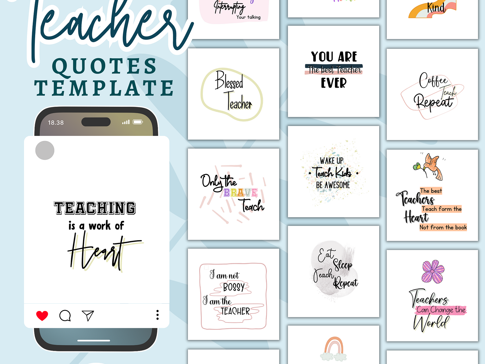 Teacher Quotes Instagram | Social Media Templates | Canva Design by ...