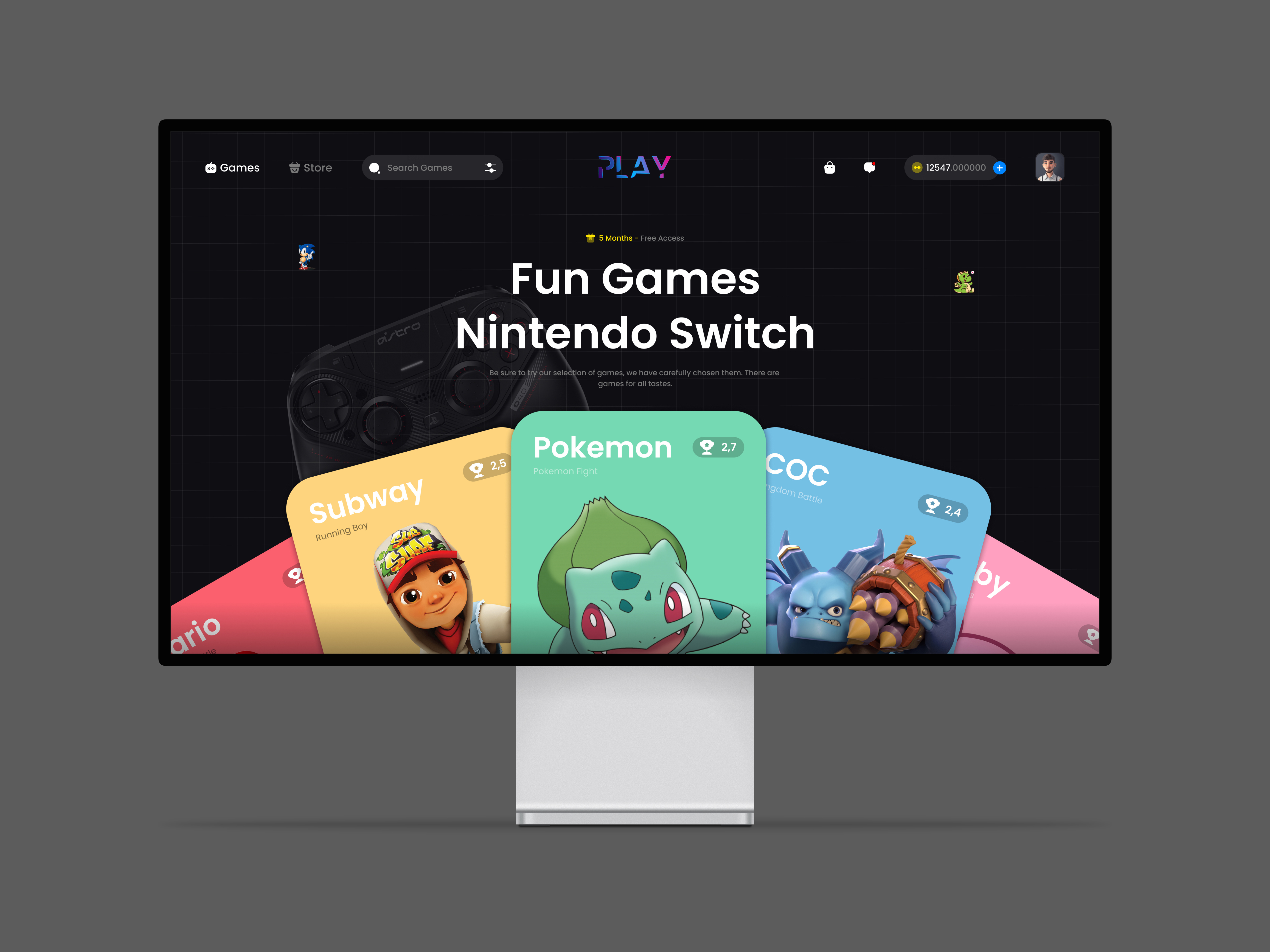 Sleek and Modern Game Web App Design by EncodeDots on Dribbble